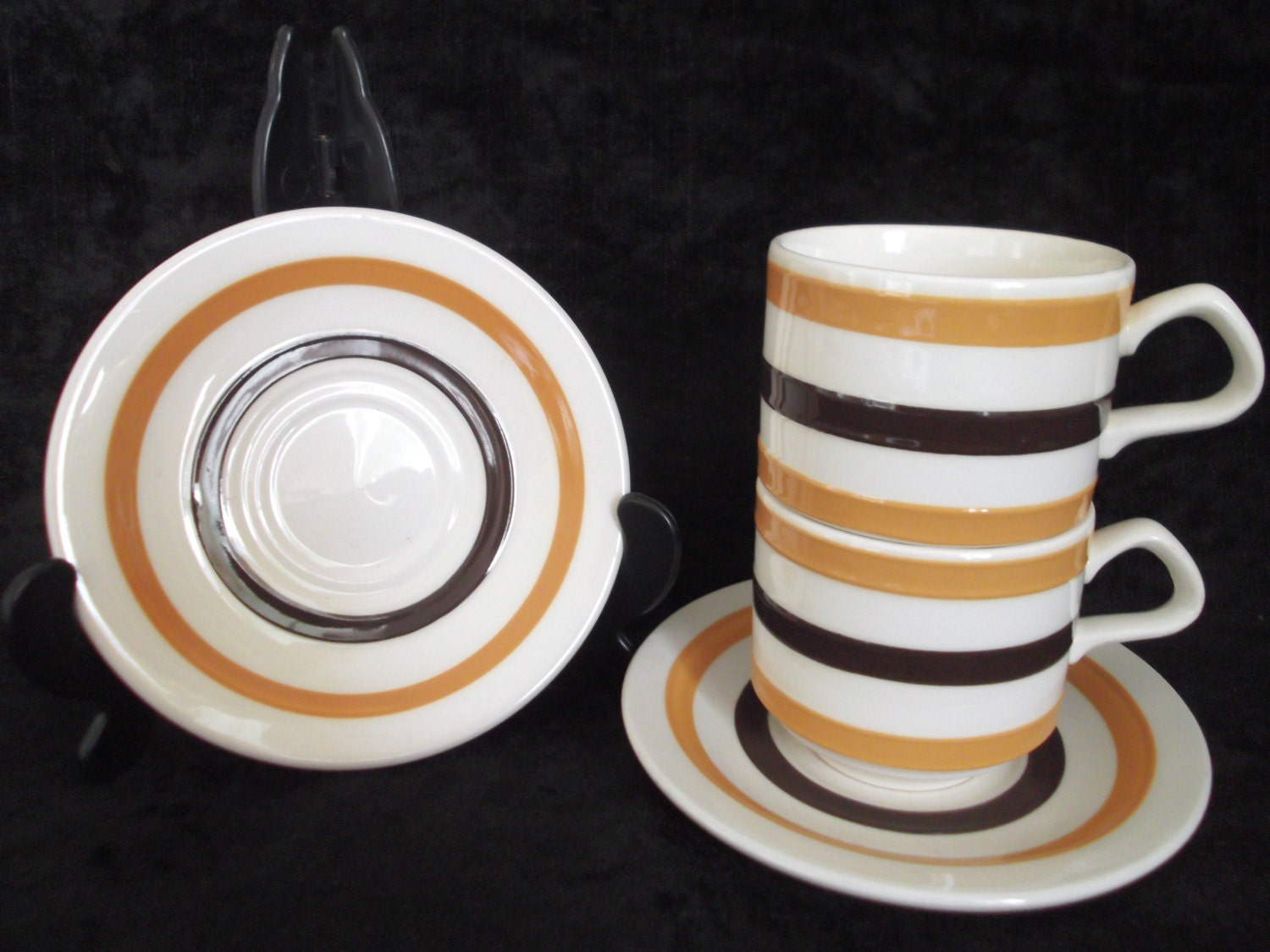 Vintage Mid century modern Carrigaline Pottery Teacup and saucer ...