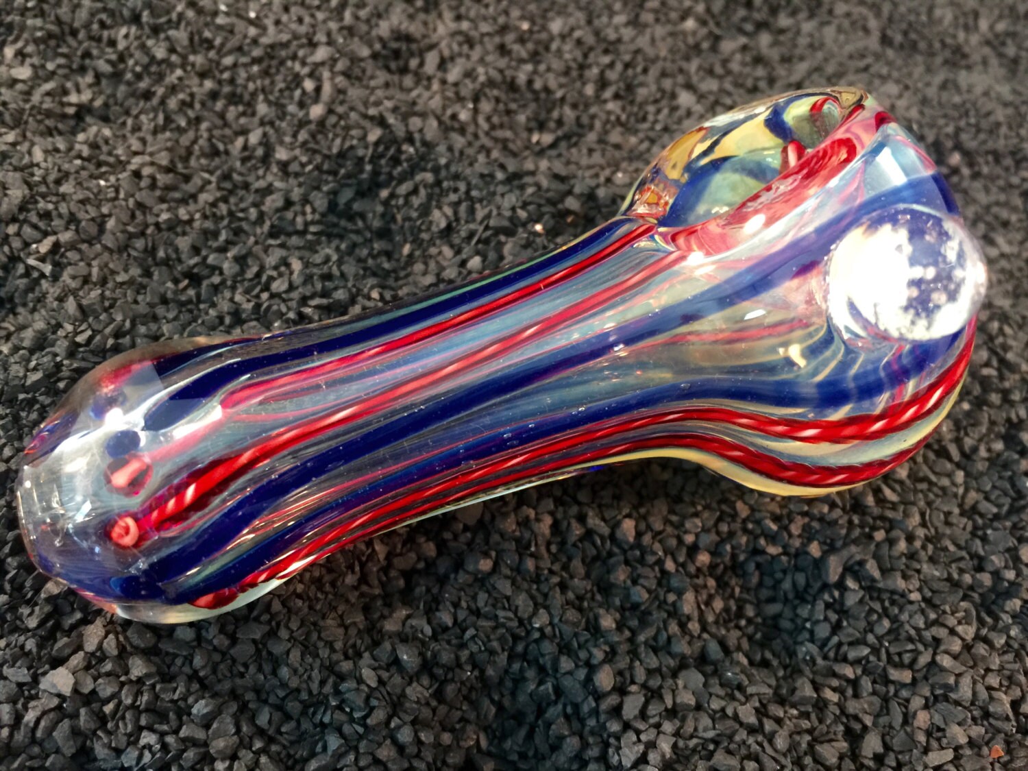 Glass Bowl Pipe Unique Hand Blown Art by SmokingGoodDeals on Etsy