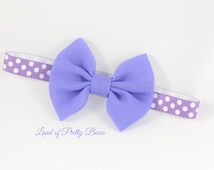 Popular items for violet hair bow on Etsy