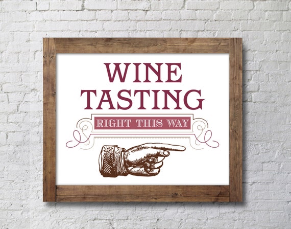 wine tasting event sign INSTANT DOWNLOAD by SweetUnrestStudio