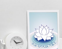 Popular items for namaste poster on Etsy