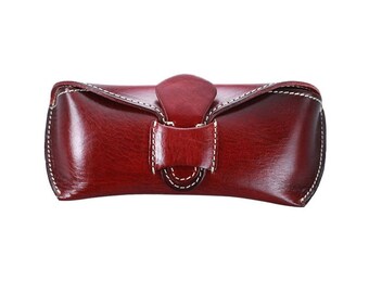 Handmade Leather Collection Hard Eyeglass Case Sunglasses Holder