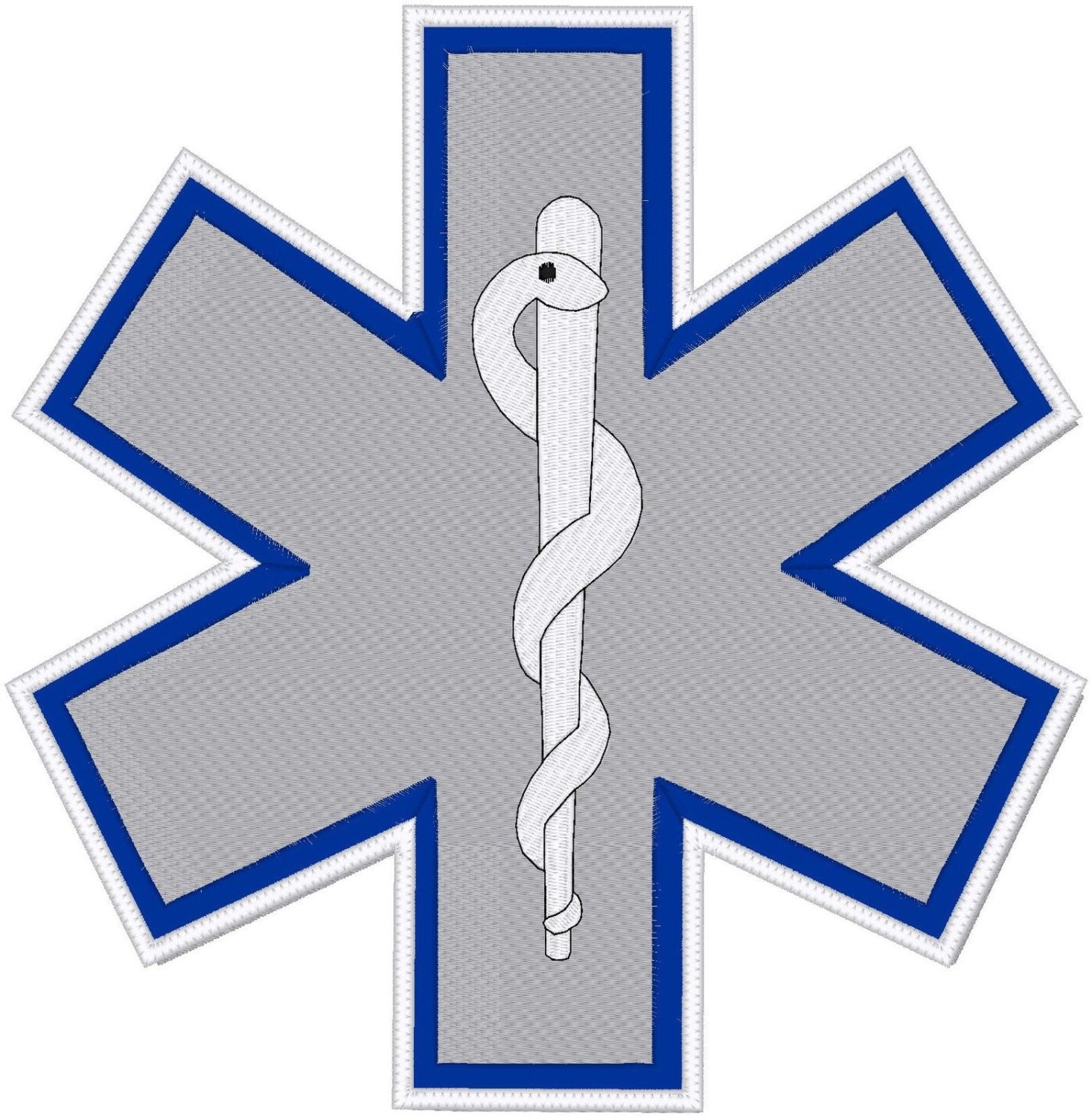 Embroidered REFLECTIVE STAR of LIFE 8inches