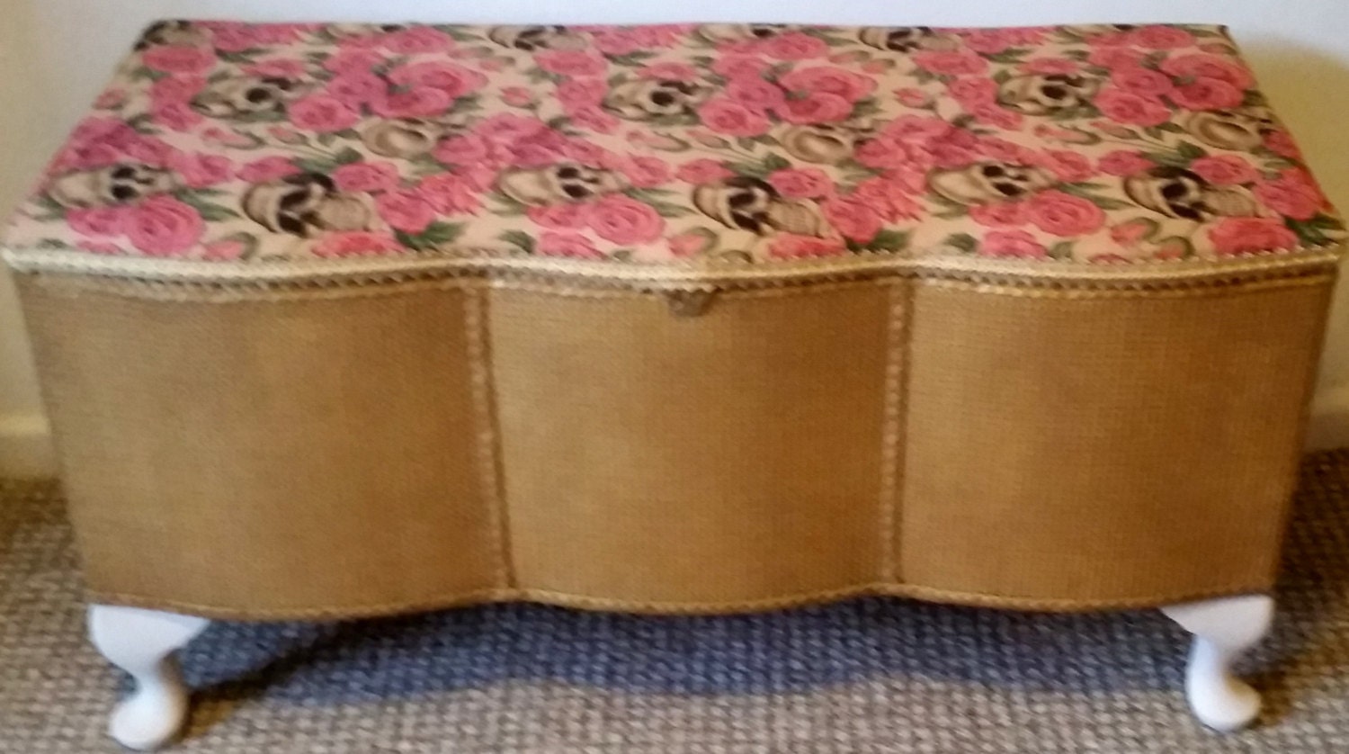 Beautiful Vintage Ottoman Storage Box repainted and recovered – Haute Juice