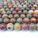 15.5 Redline Marble 8mm/10mm round beads red semi-precious