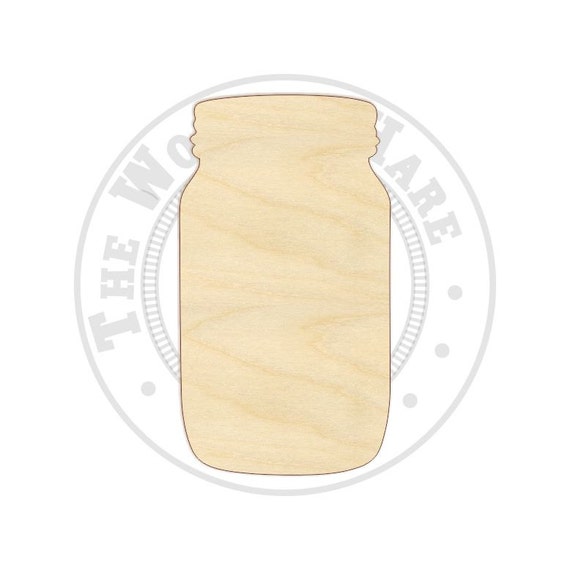 Mason Jar Shape 170292 Unfinished wood various sizes