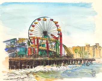 Pier painting | Etsy