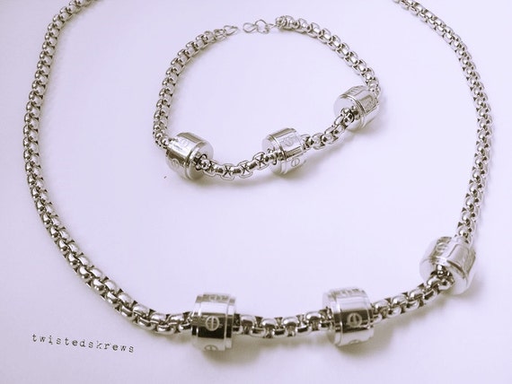 Items similar to BDSM LOCKING PERMANENT submissive bracelet & necklace ...