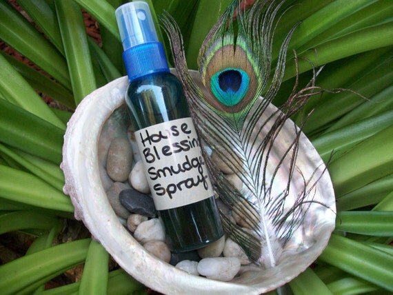House Blessing Smudge Spray 2 oz Bottle by GnarlyMagickCreation