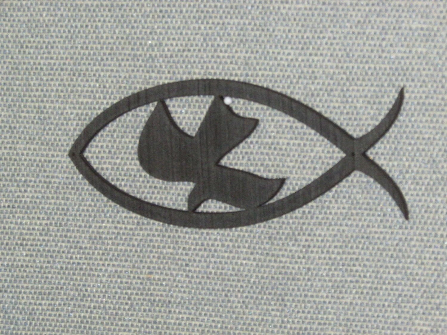 Christian Fish Symbol with a Dove In The Center Wood Wall