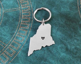 Wisconsin Keychain Personalized Hand Stamped by MetalSpeakToo