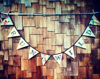 Personalized Custom Bunting Flag Decoration. by StarlitNestGifts