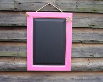 Large White Framed Chalkboard noteboard memoboard rustic home