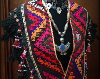Tribal Hip Scarf Kuchi Tassel Belt Tribal Belly Dance Hip Scarf ATS ...