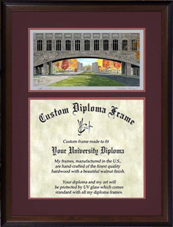 Virginia Tech Diploma Frame Blacksburg Autumn