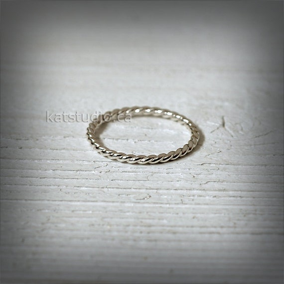 Items similar to Rope ring, sterling silver, twisted ring, nautical ...