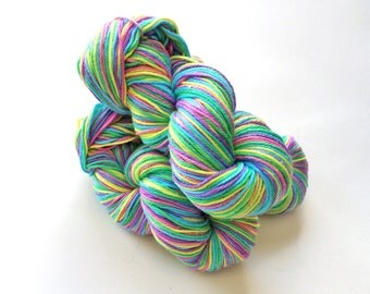 Hand Dyed Cotton Yarn - EASTER PARADE - Hand Painted Yarn - Variegated ...
