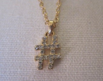 Hashtag necklace | Etsy