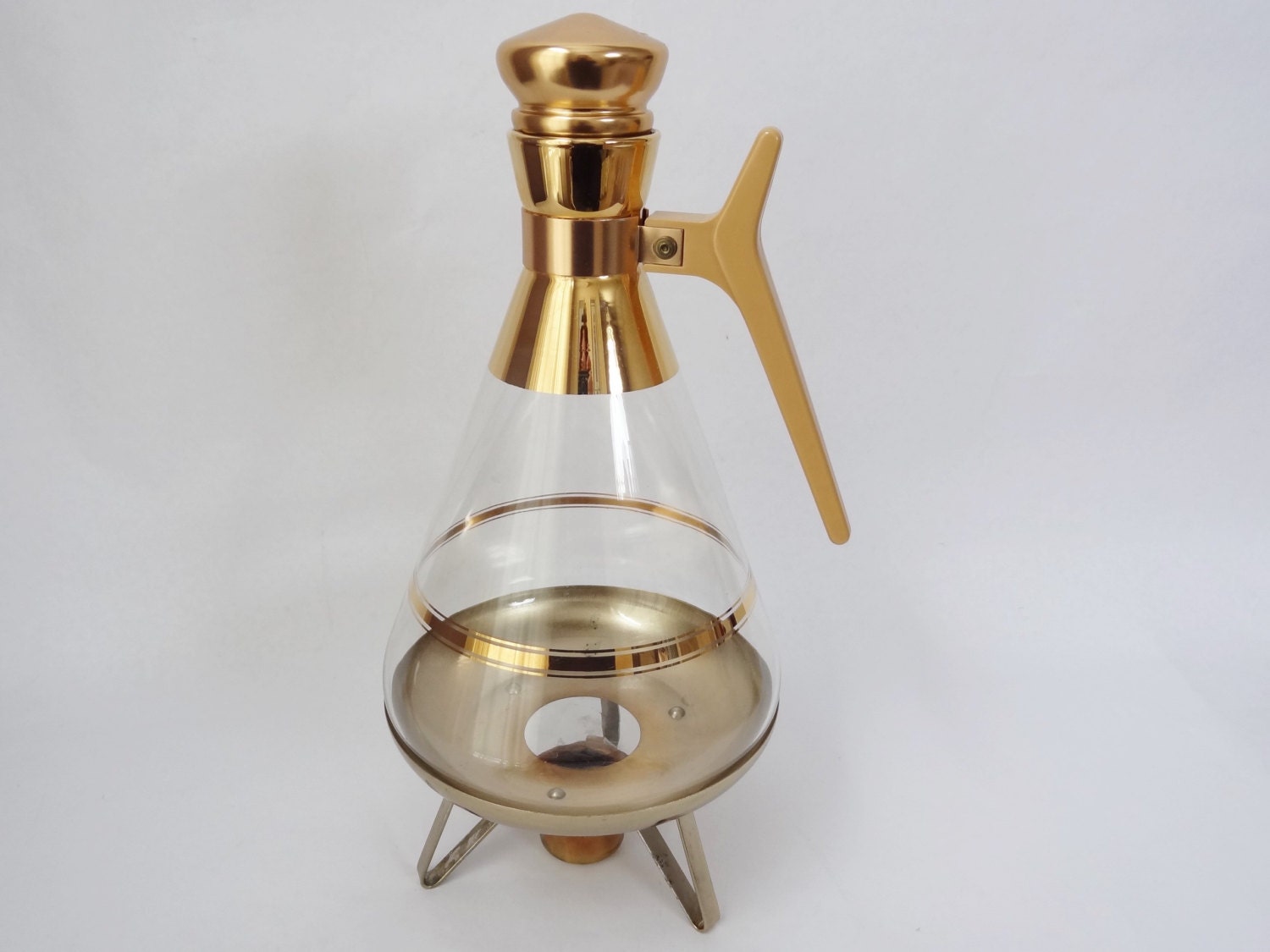 coffee carafe decanter vintage glass warming pot 22k gold – Haute Juice