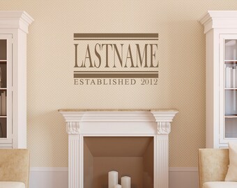 Popular items for last name decal on Etsy
