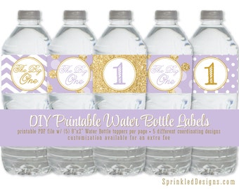 Printable Water Bottle Labels Drink Wraps Wrappers Blush