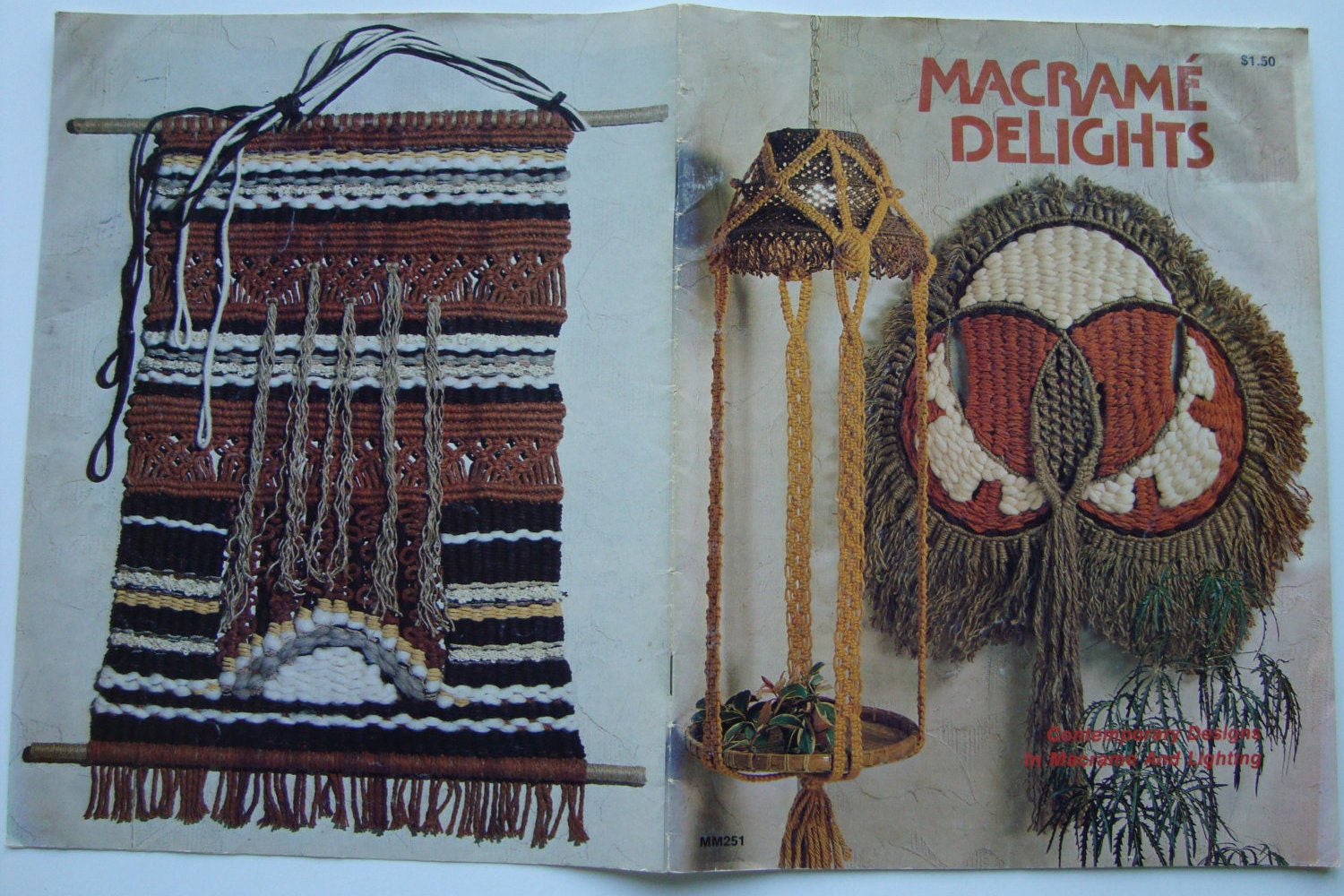 Vintage Macrame Patterns/ Macrame Delights/ lamp shades, smokers case ...