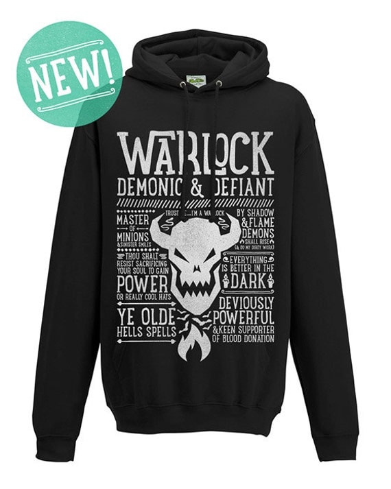 World of Warcraft / WoW inspired Hoodie WARLOCK by PeterFoxDesign