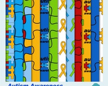 Digital Scrapbooking Papers: Autism Awareness - Proceeds to Charity ...