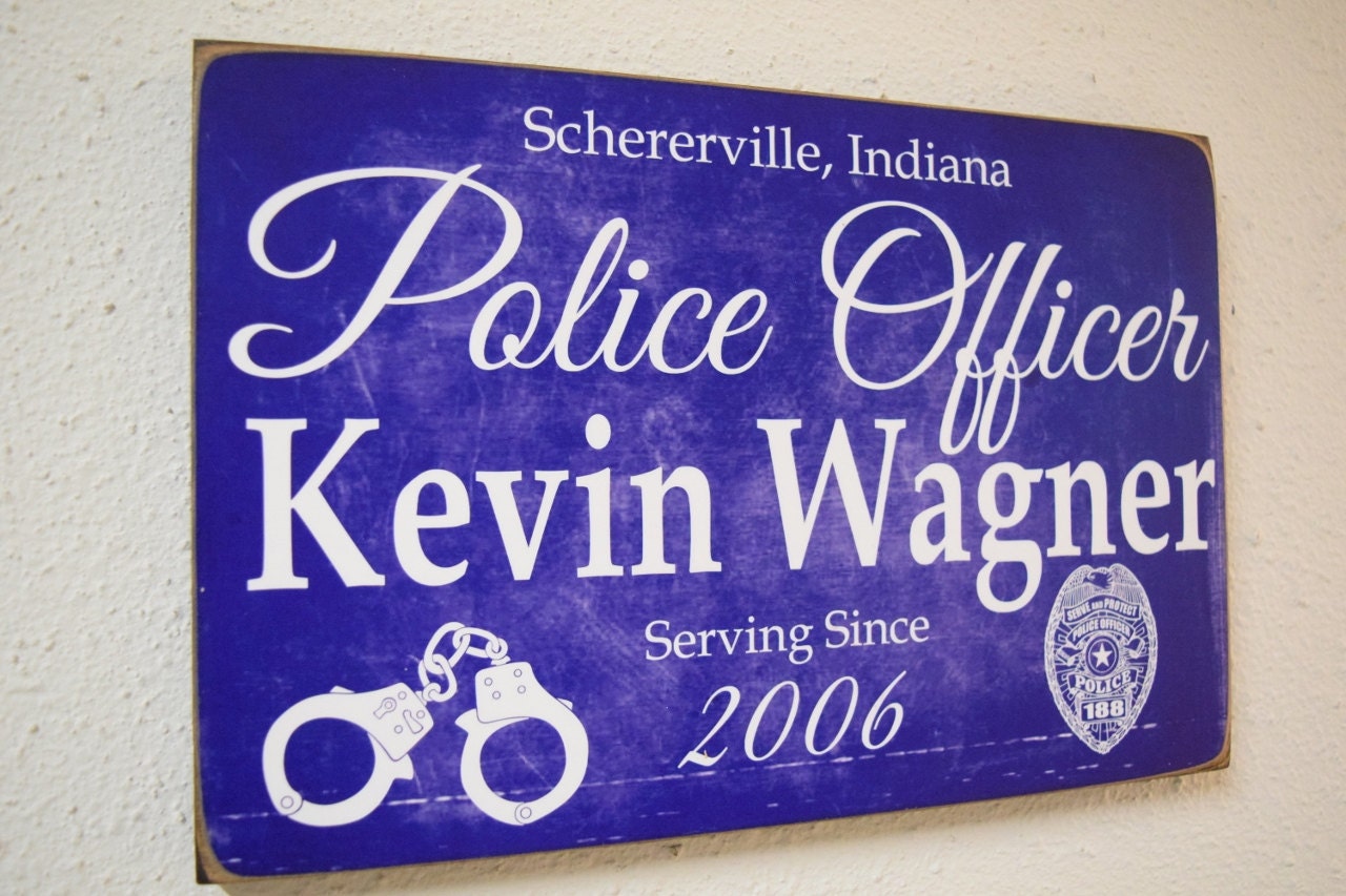 Police Officer Service Sign Police Sign Police Gift Officer