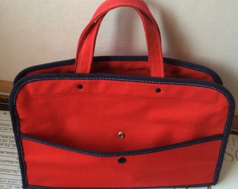 Popular items for red canvas tote on Etsy