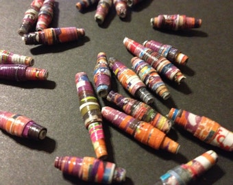 Rolled paper beads | Etsy