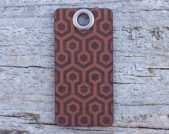 Leather Key Fob, Tag, Keychain - The Shinning Overlook Hotel Carpet ...