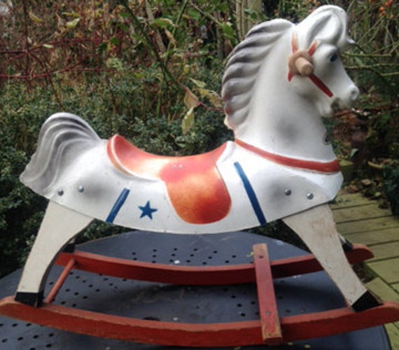 Items similar to 1950s Rocking Horse, Happi Time, Sears, Roebuck and Co ...