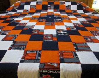 Popular items for denver broncos quilt on Etsy