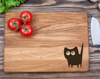 Cat cutting board | Etsy