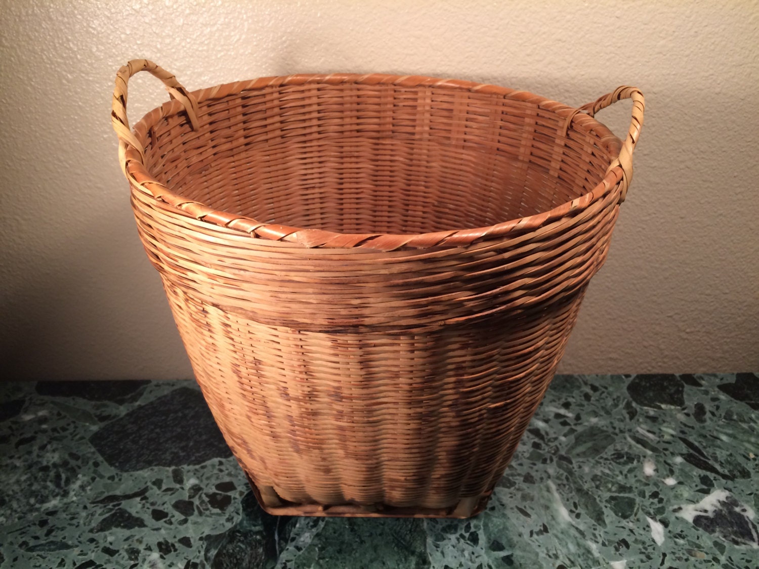 Medium Size Vintage Handmade Gathering Basket Made in the People’s ...