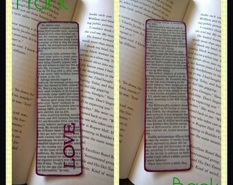 Newspaper Feather Bookmark by ashsbookmarks on Etsy
