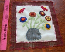 Spring Is Here Wool Applique