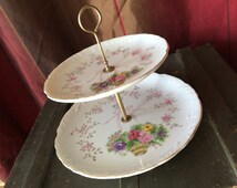 Popular items for two tier stand on Etsy