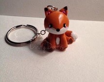 Unique fox keychain related items | Etsy