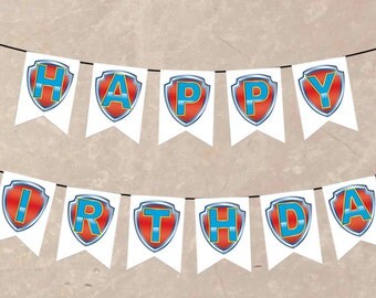 Paw patrol banners | Etsy