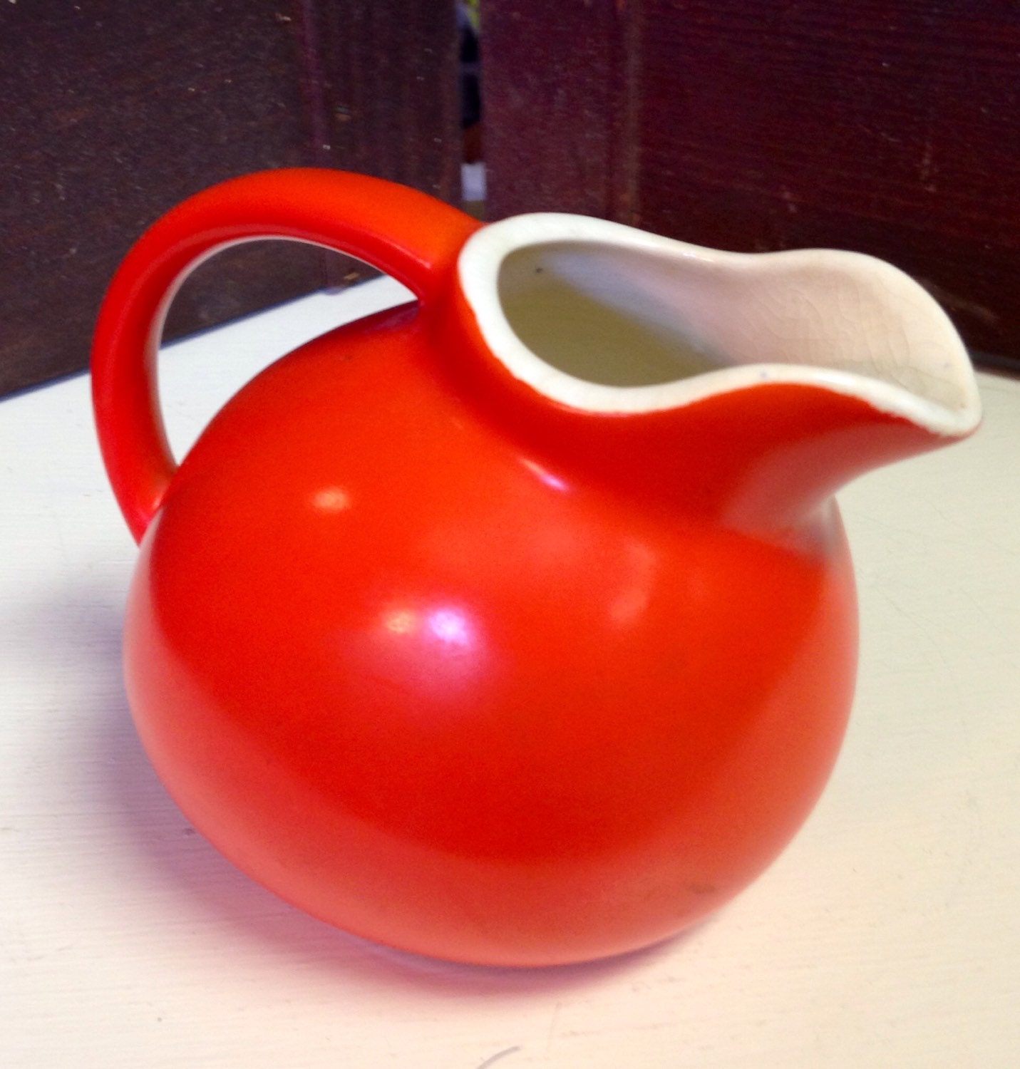 Vintage Orange Small Tilt Ball Pitcher Creamer – Haute Juice