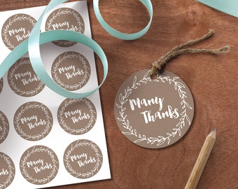Printable kraft tags | Etsy