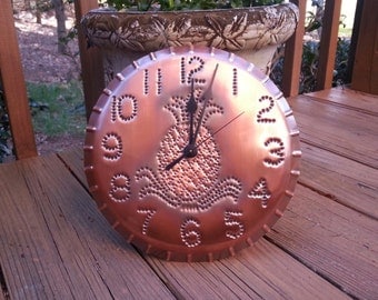 Copper kitchen clock | Etsy