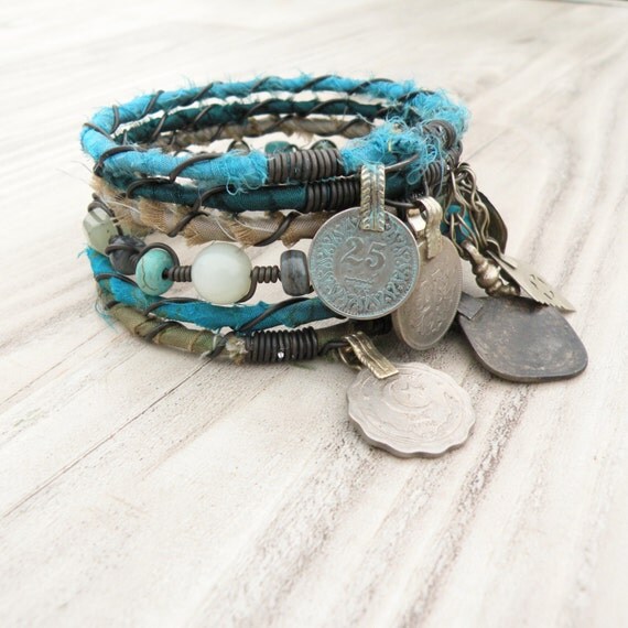 Silk Road Bangle Stack Tribal Gypsy Bangles 6 Piece Set