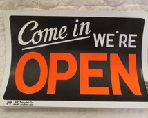 Popular items for vintage open sign on Etsy