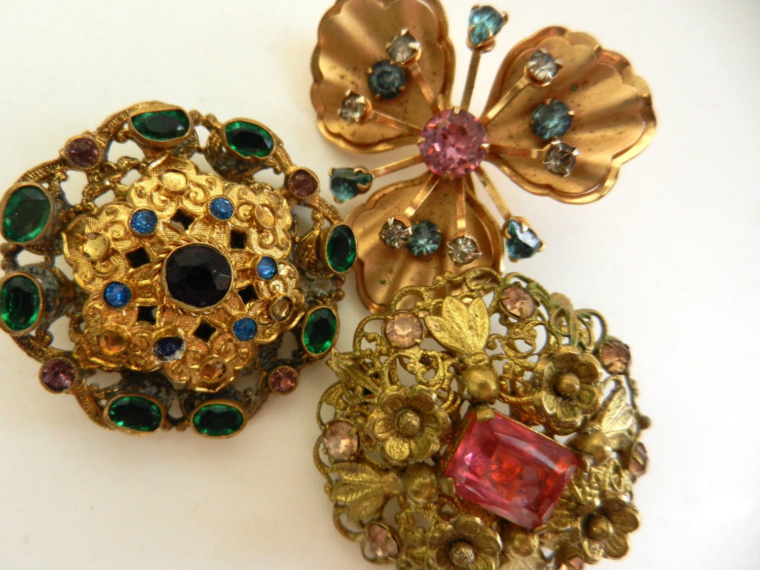 Magnificent 30s & 40s trio antique brooches – mix victorian brooches ...