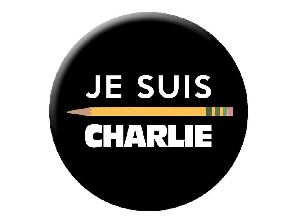 Je Suis Charlie Pin I Am Charlie Hebdo Large 2.25 Pin