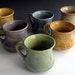 READY TO SHIP Set of Six comfort mugs in six earth tones