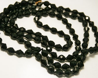 Popular items for jet necklace on Etsy